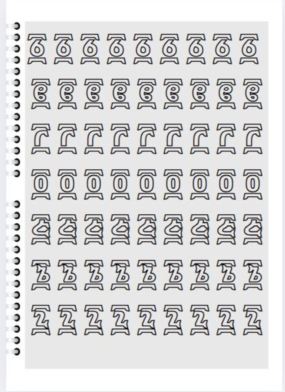 Geez Letters & Numbers Coloring Book (printable Digital Download) - Etsy