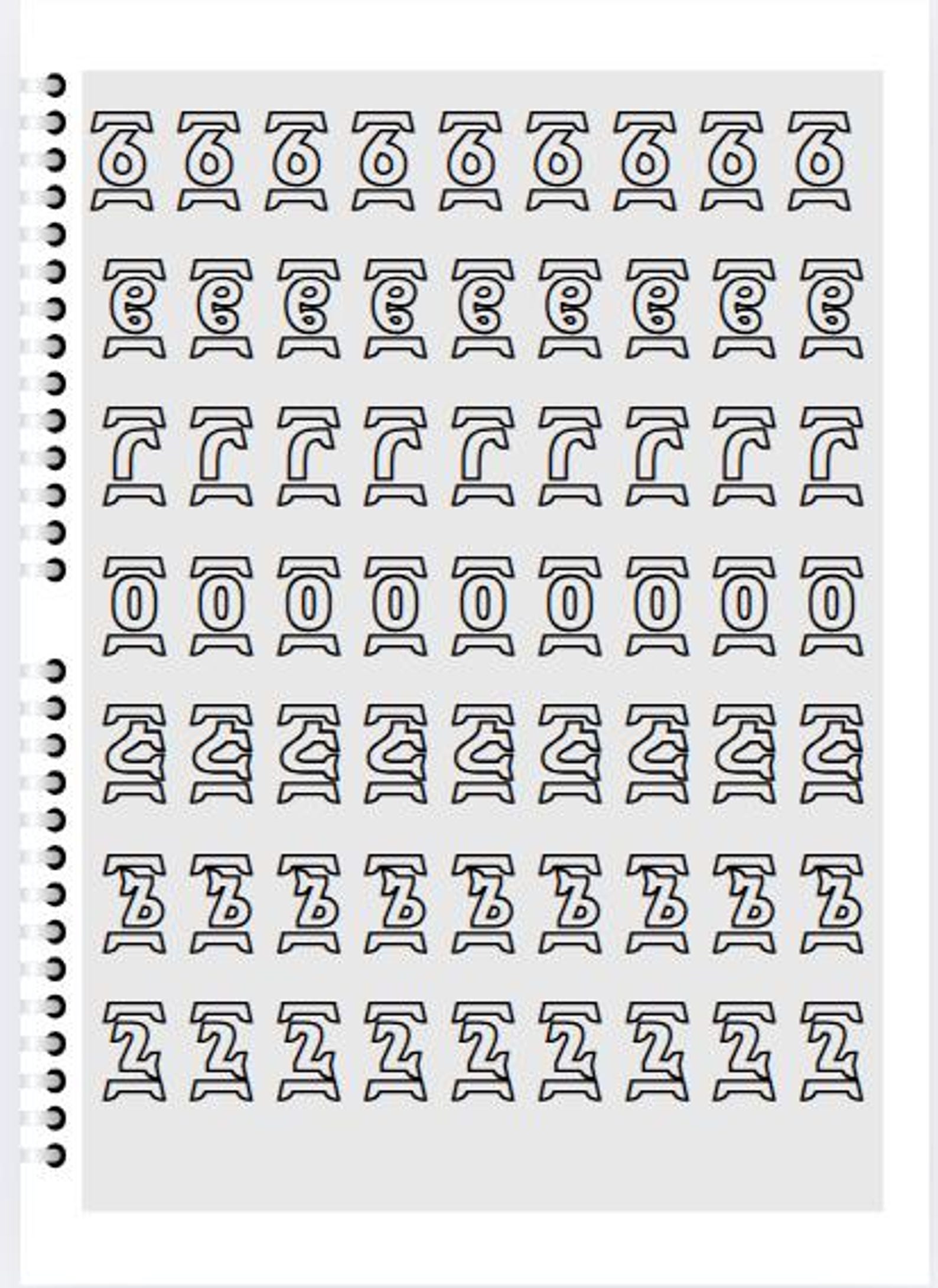 Geez Letters & Numbers Coloring Book (printable Digital Download) - Etsy