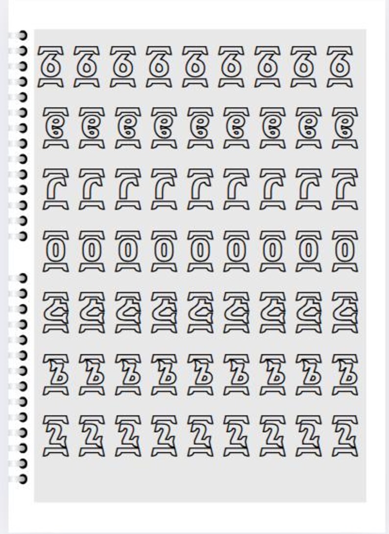 Geez Letters & Numbers Coloring Book (printable Digital Download) - Etsy