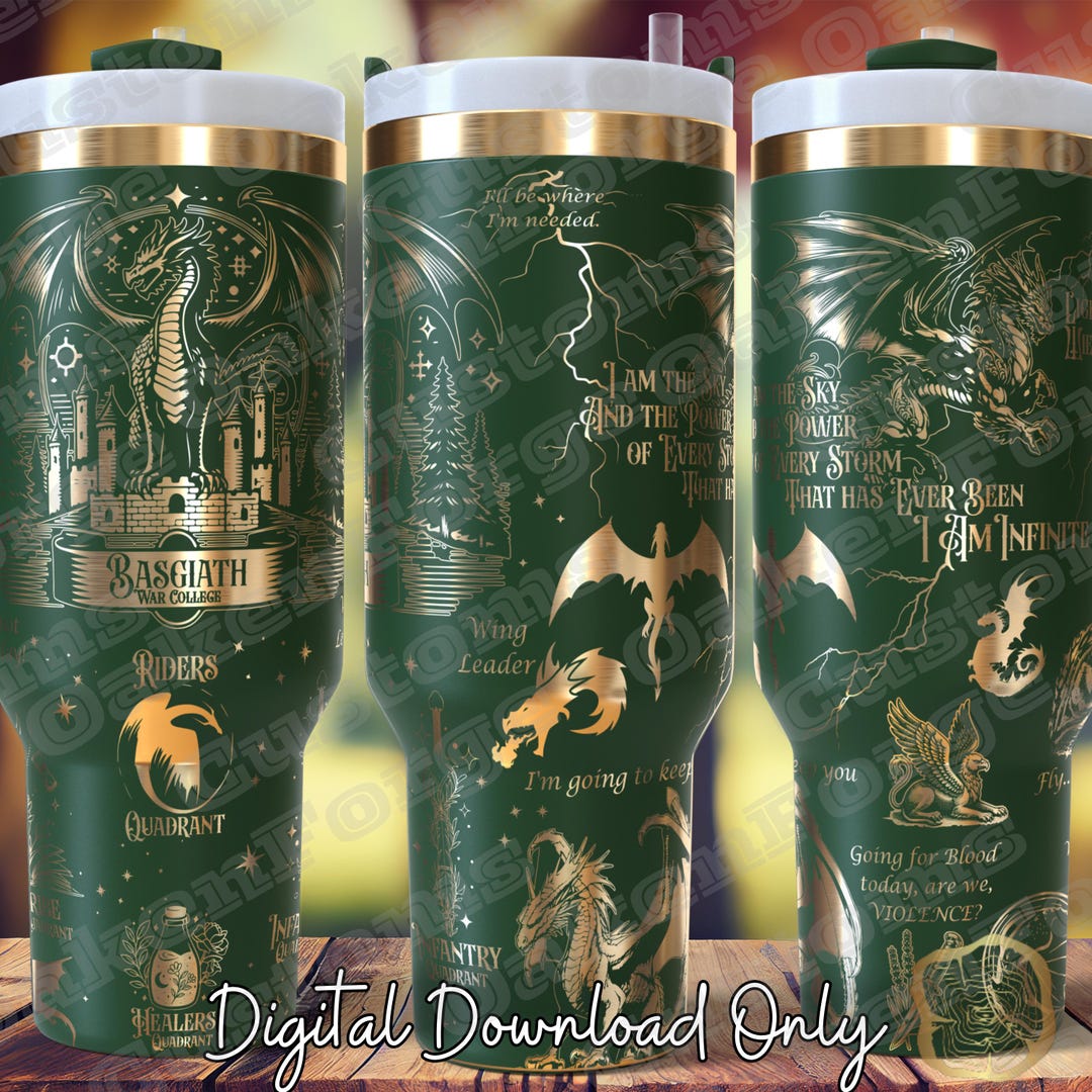 4th Wing 40oz Full Wrap Tumbler SVG File - Etsy
