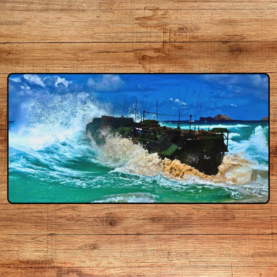 Surfs Up Desk Mats USMC Mouse Pad Marine ACV Tracks - Etsy