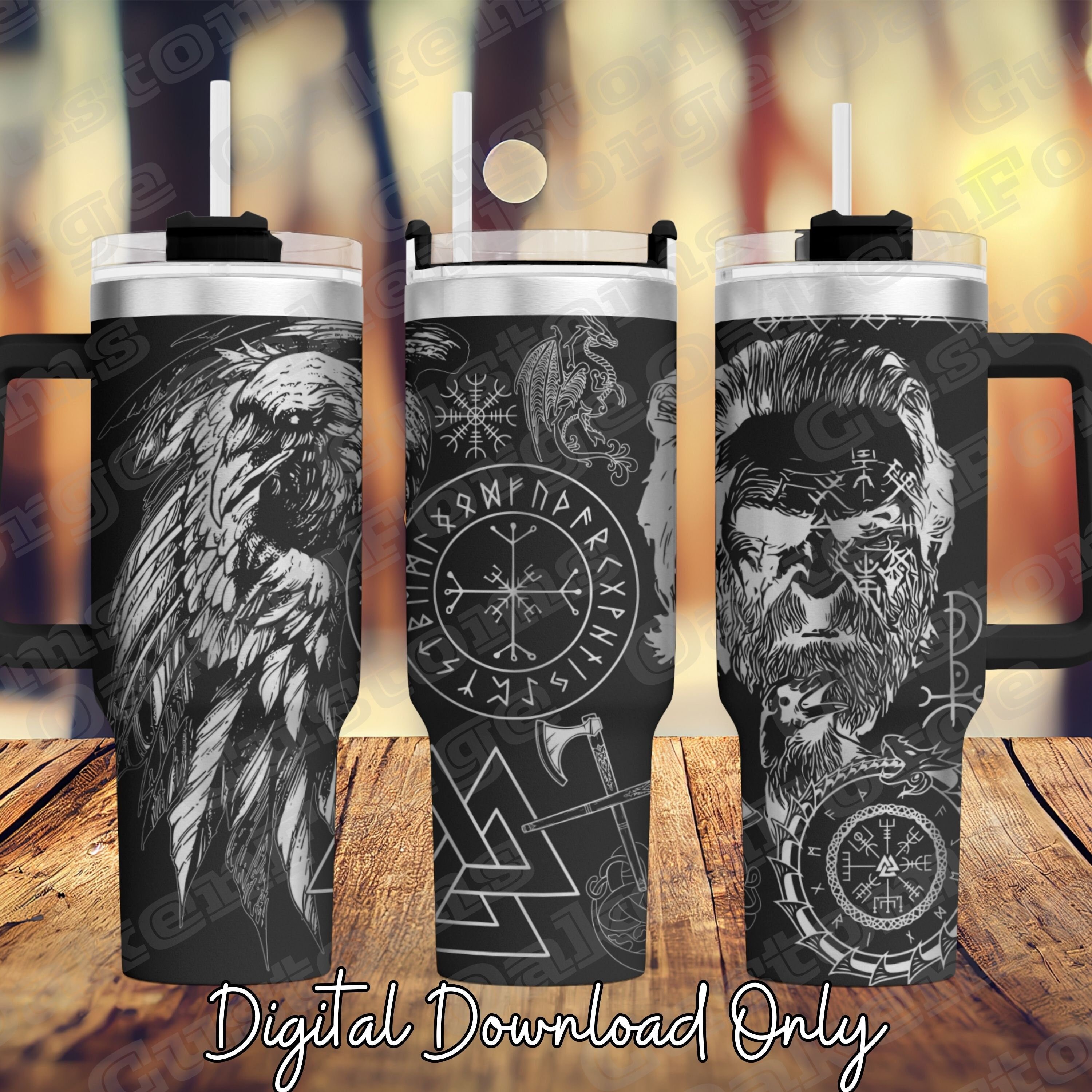 Viking Oden 40oz Full Wrap Tumbler SVG File - Etsy