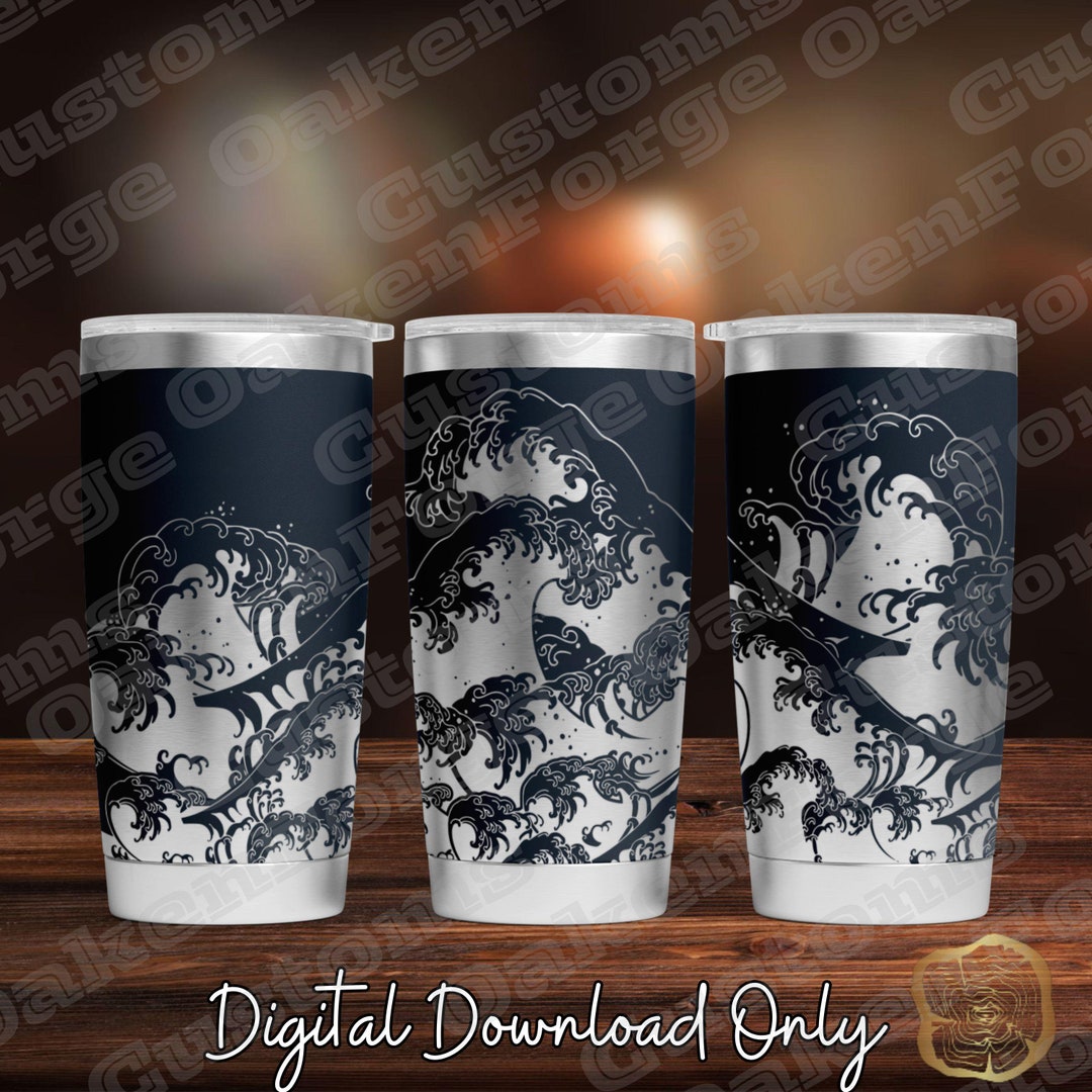 Waves 20oz Tumbler Wrap SVG File - Etsy