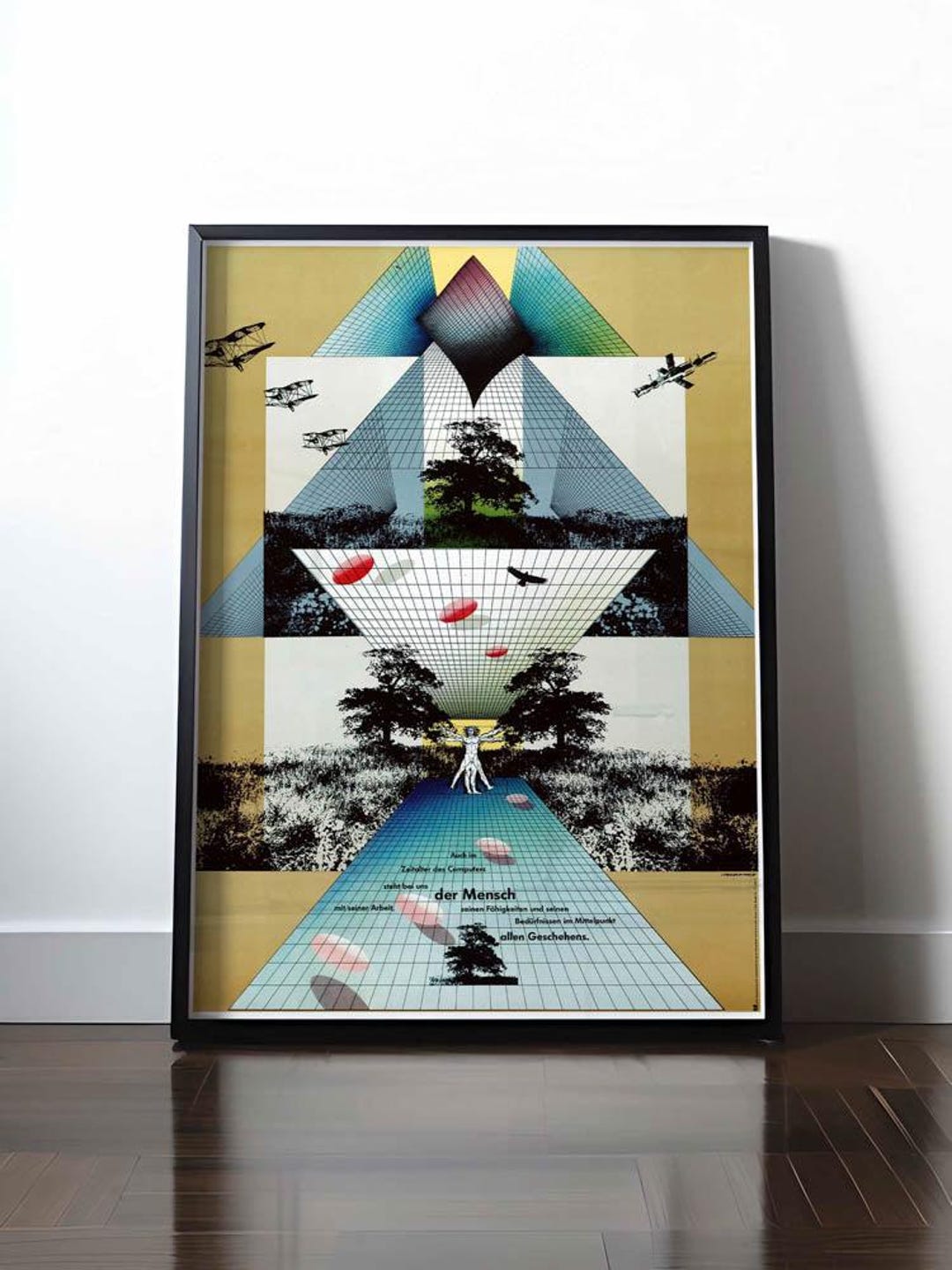 Historical GDR Poster (A4 | A3 | A2 | A1) • Man in the Computer Age - Etsy