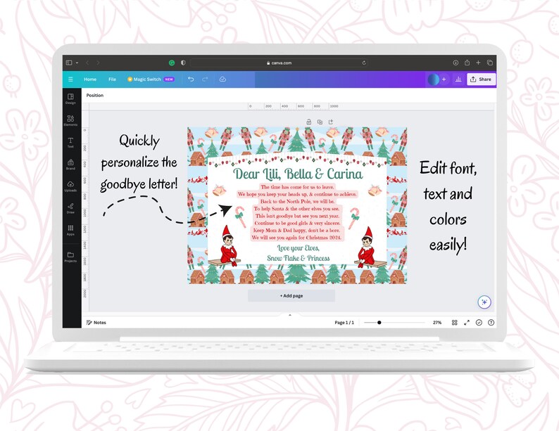 Printable, Editable Christmas Elf Letter Set, Hello Elf Letter, Good ...