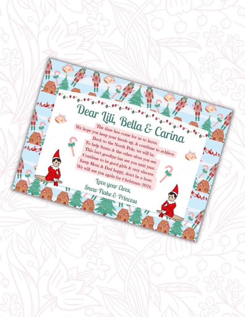 Printable, Editable Christmas Elf Letter Set, Hello Elf Letter, Good ...