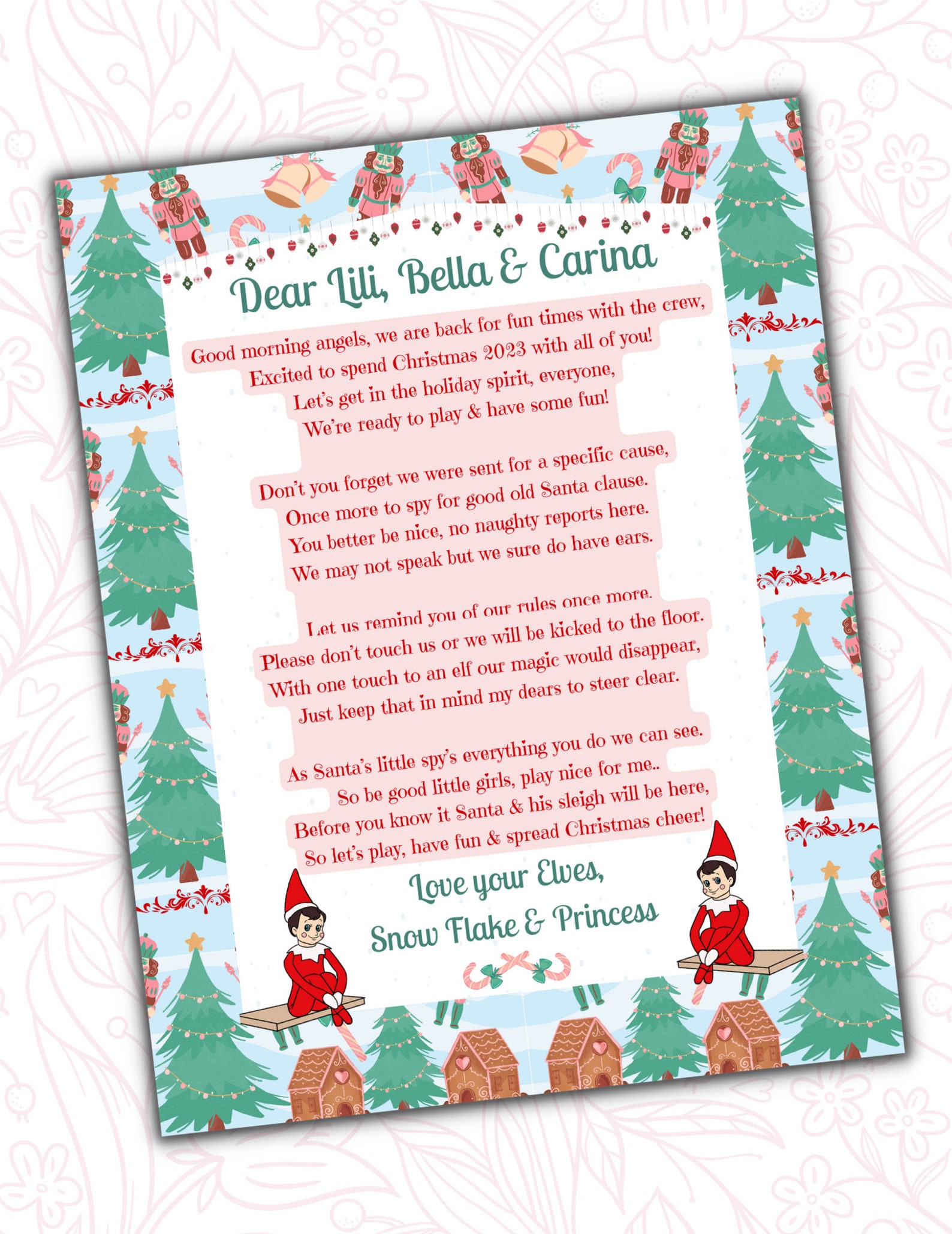 Printable, Editable Christmas Elf Letter Set, Hello Elf Letter, Good ...