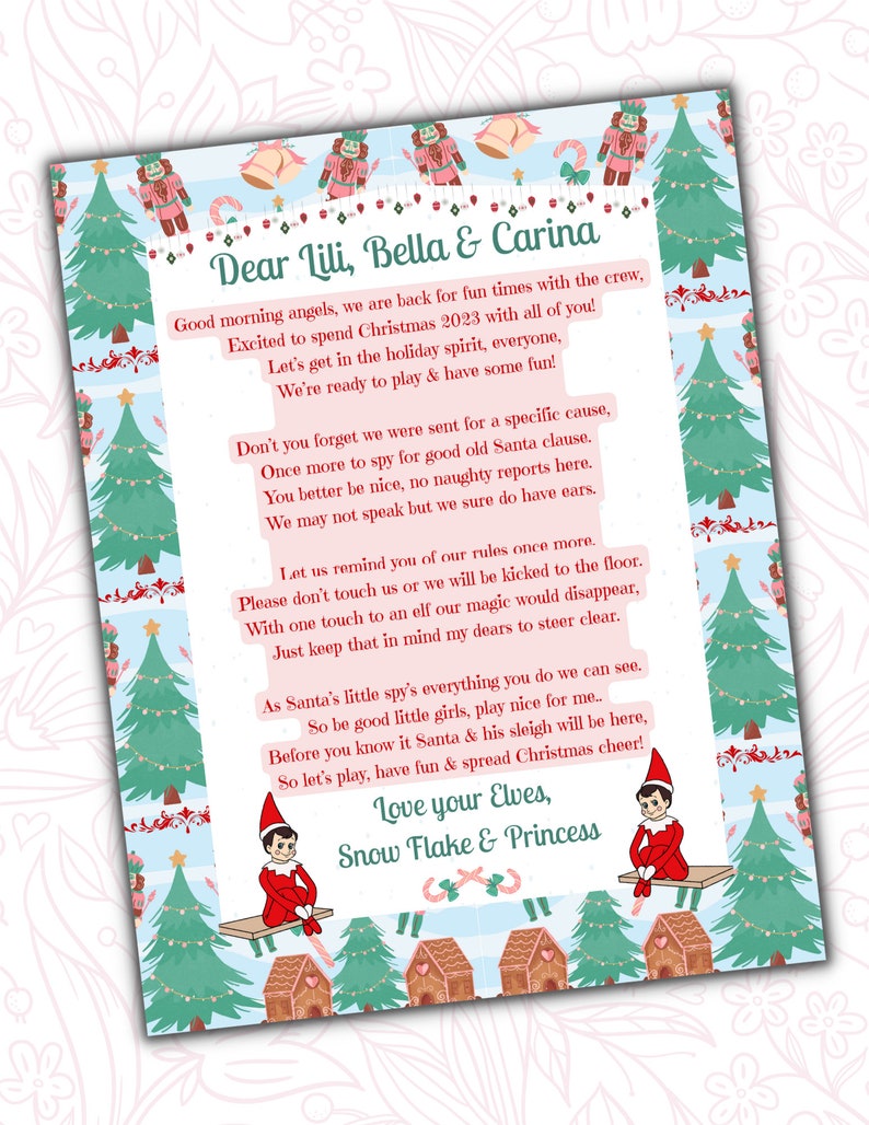 Printable, Editable Christmas Elf Letter Set, Hello Elf Letter, Good ...