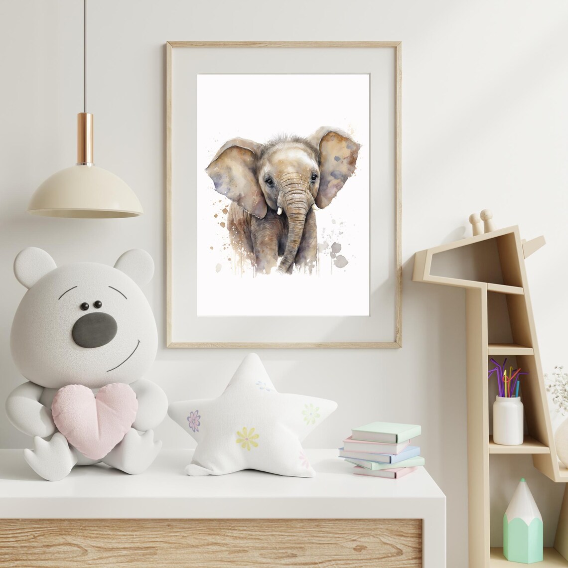 Baby Elephant Digital Print - Etsy