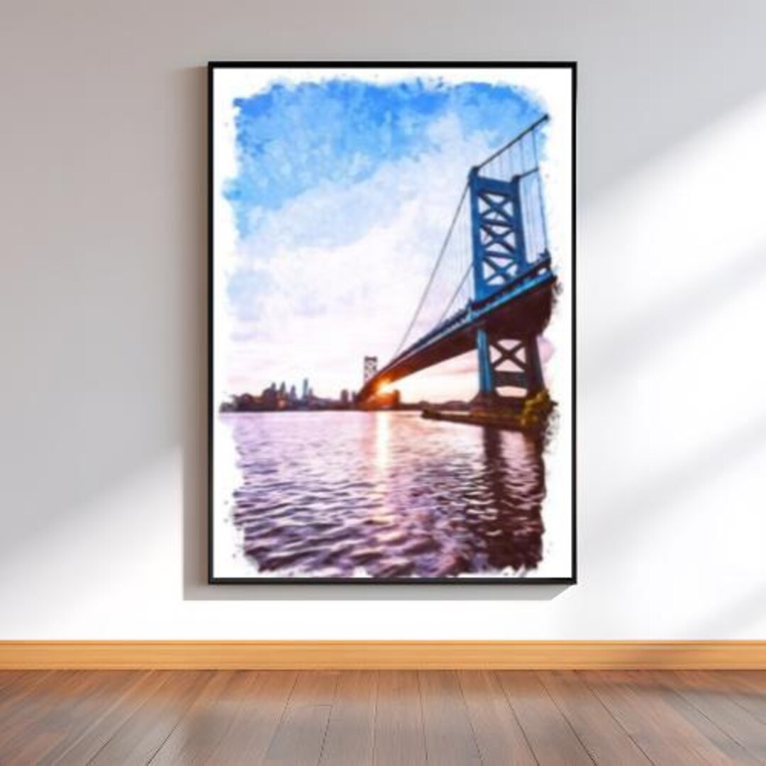 Philadelphia Landmarks Decor Print, Philly Iconic Landmarks Wall Art ...