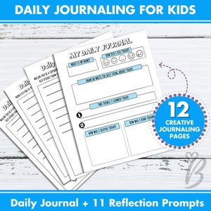 Creative Kids Daily Journal Writing Prompts, Youth Journaling, Digital ...
