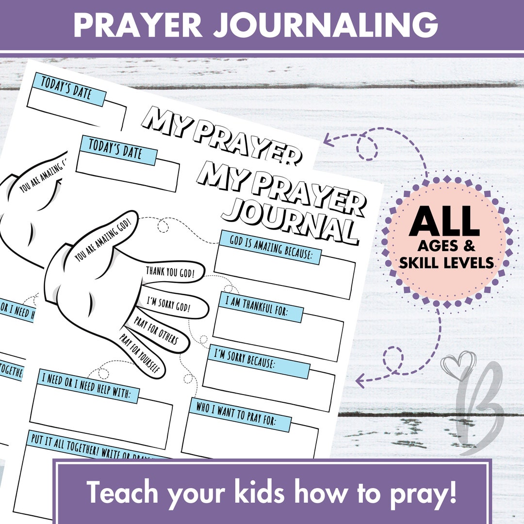 HAND Prayer Journal, Christian Coloring Sheets for Kids and Youth ...