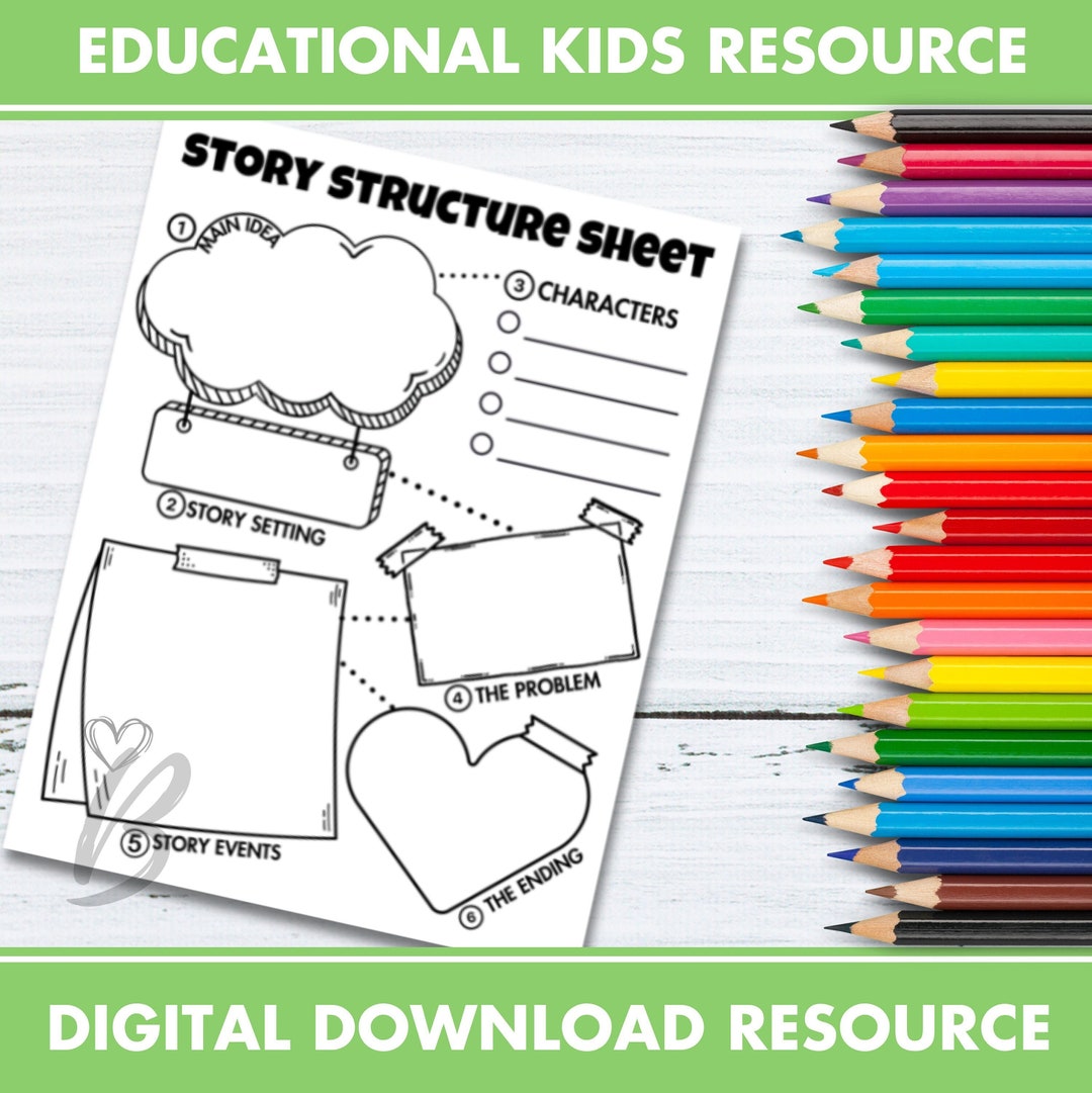 Kids Story Structure Worksheet: Creative Writing Development (digital ...