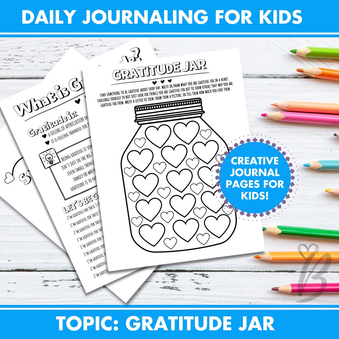 Kids Gratitude Jar Worksheets, Learn Gratitude for Youth, Child ...