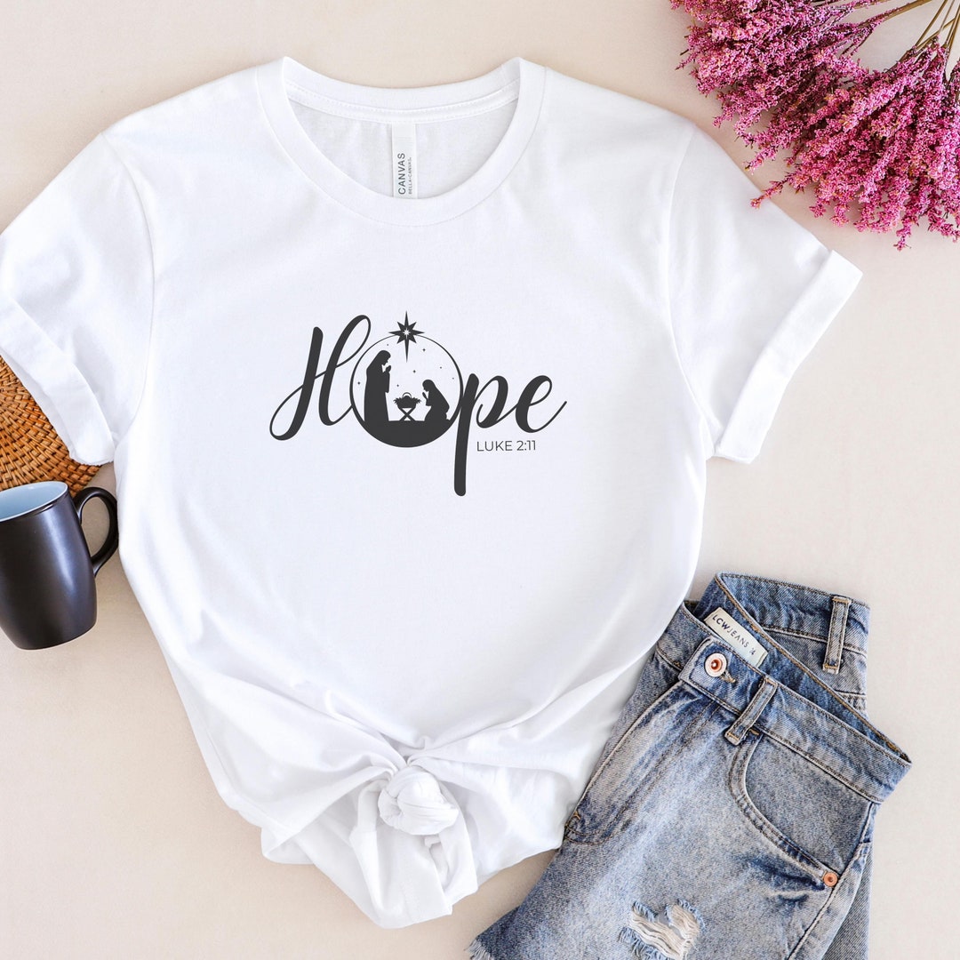 Hope Nativity Scene T-shirt: Christian Christmas Tee - Etsy