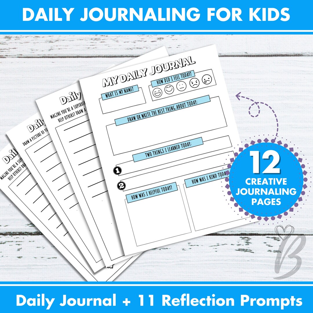 Creative Kids Daily Journal Writing Prompts, Youth Journaling, Digital ...
