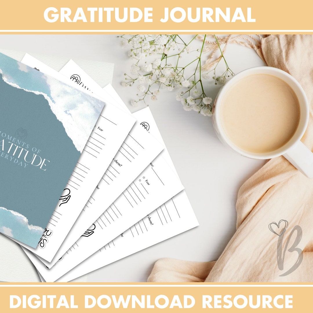 Gratitude Journal: Daily Thankfulness Prompts (digital Download) - Etsy
