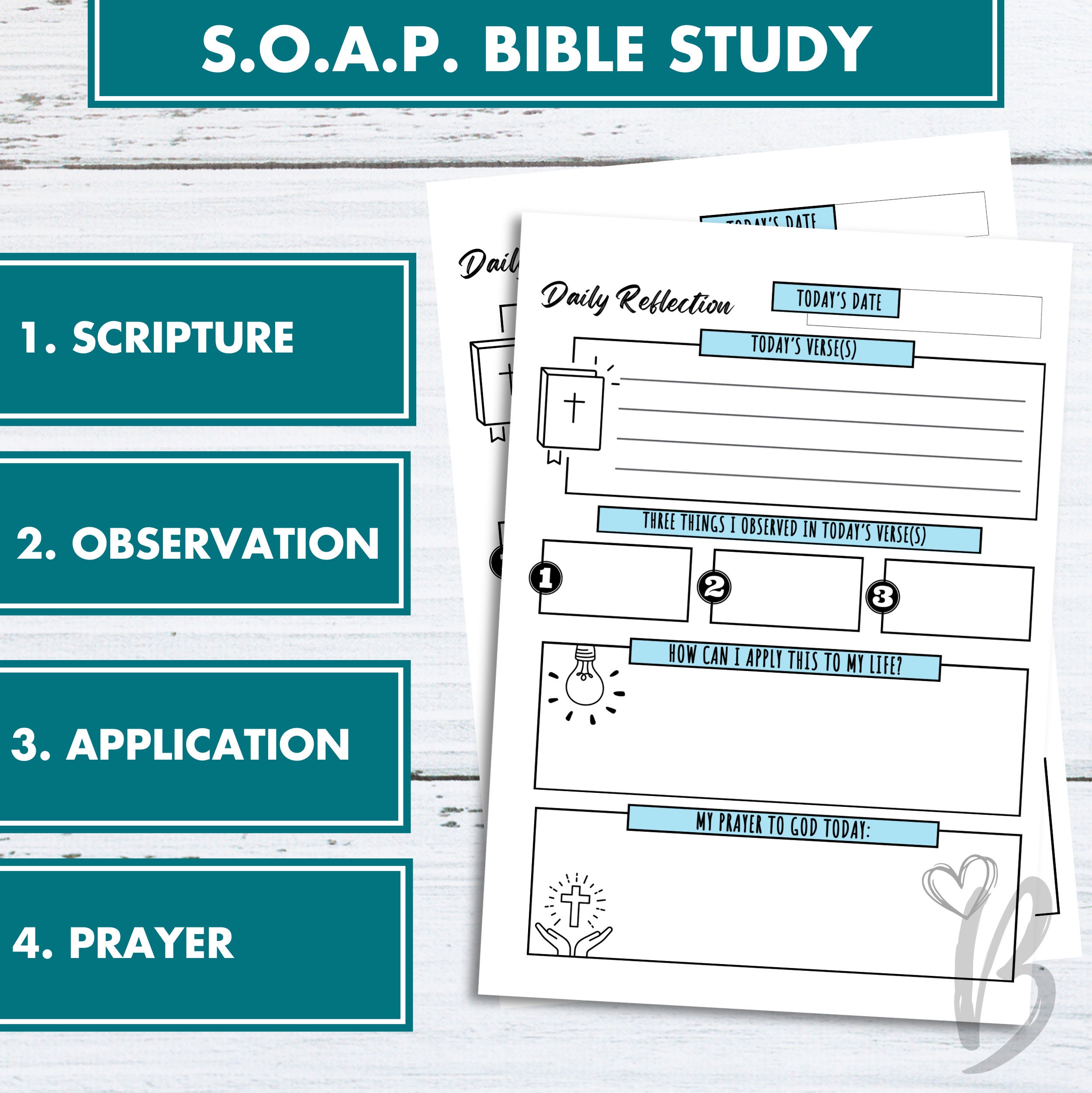 SOAP Bible Study Worksheet: Scripture Journaling Printable (digital ...