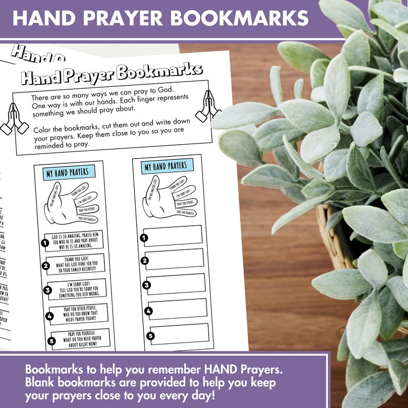 HAND Prayer Journal, Christian Coloring Sheets for Kids and Youth ...