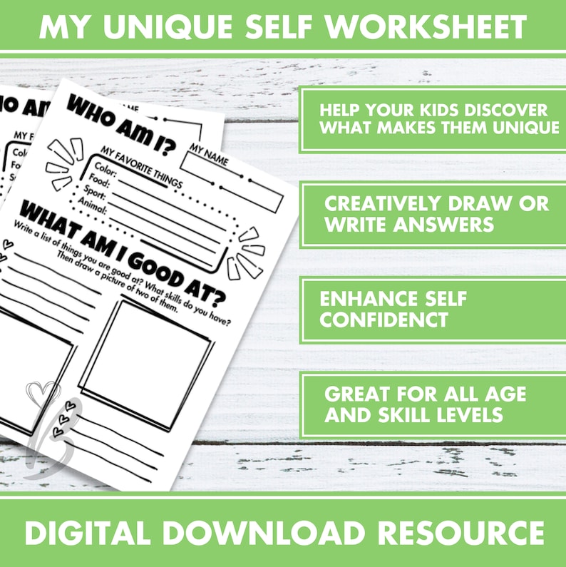 Who Am I Printable Worksheet: Kids' Skills & Talents (digital Download ...