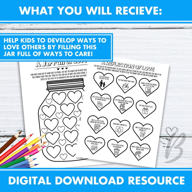 Love Others Kids Worksheets: Faith-based Kindness Activities (PDF) - Etsy