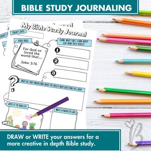 Bible Study Journaling Worksheet: Creative Faith Journal (digital ...