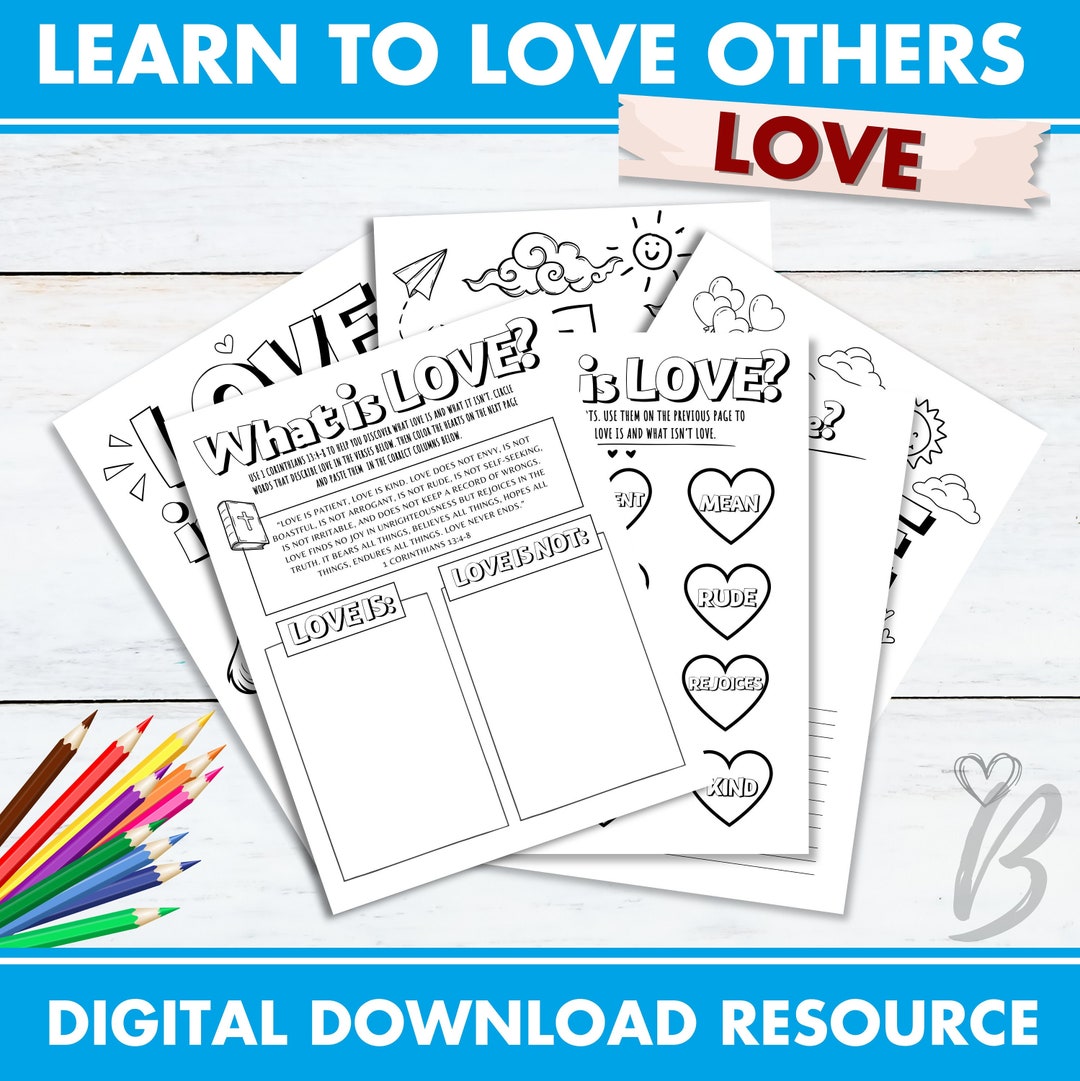 Kids Faith Based 1 Corinthians 13 Worksheet About Love, Bible Verse ...