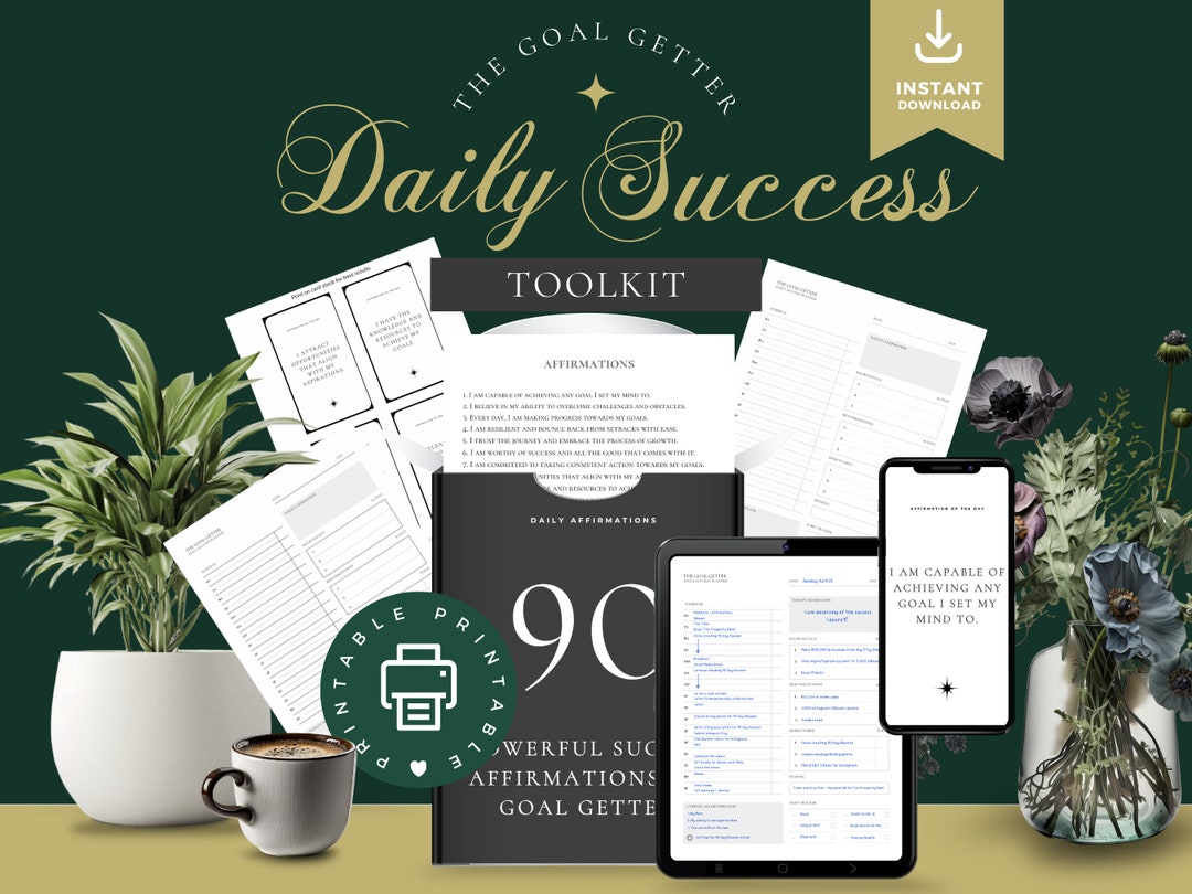 Goal Getter Daily Success Toolkit | Productivity Planner Printable ...
