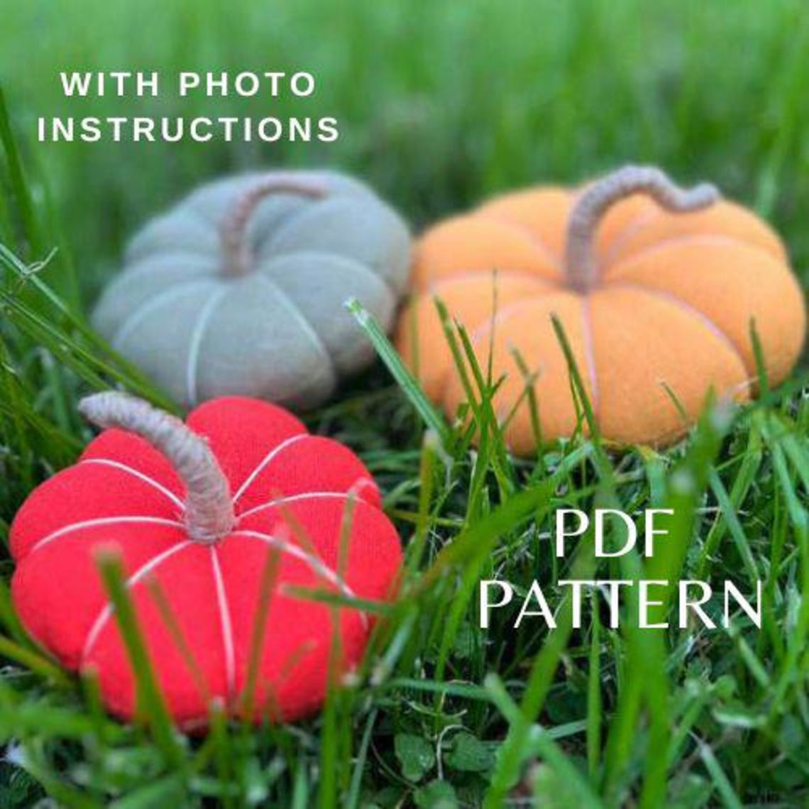 Pumpkin Pattern | Fabric Pumpkin PATTERN | 3 Sizes | Pattern | PDF ...