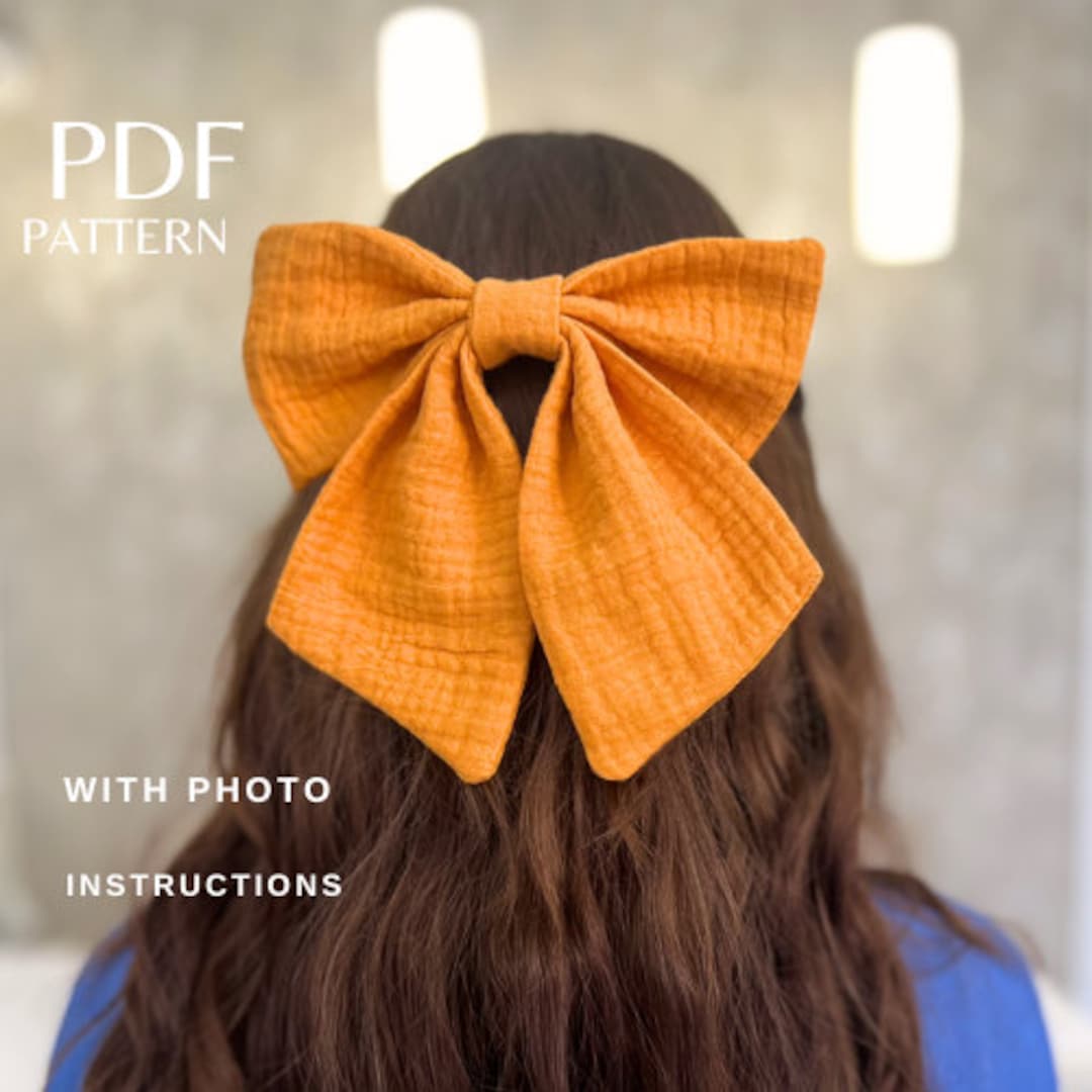 Hair Bow Pattern | PDF Bow Pattern | Pattern and Photo Instructions| DIY Hair Bow | Hair ...