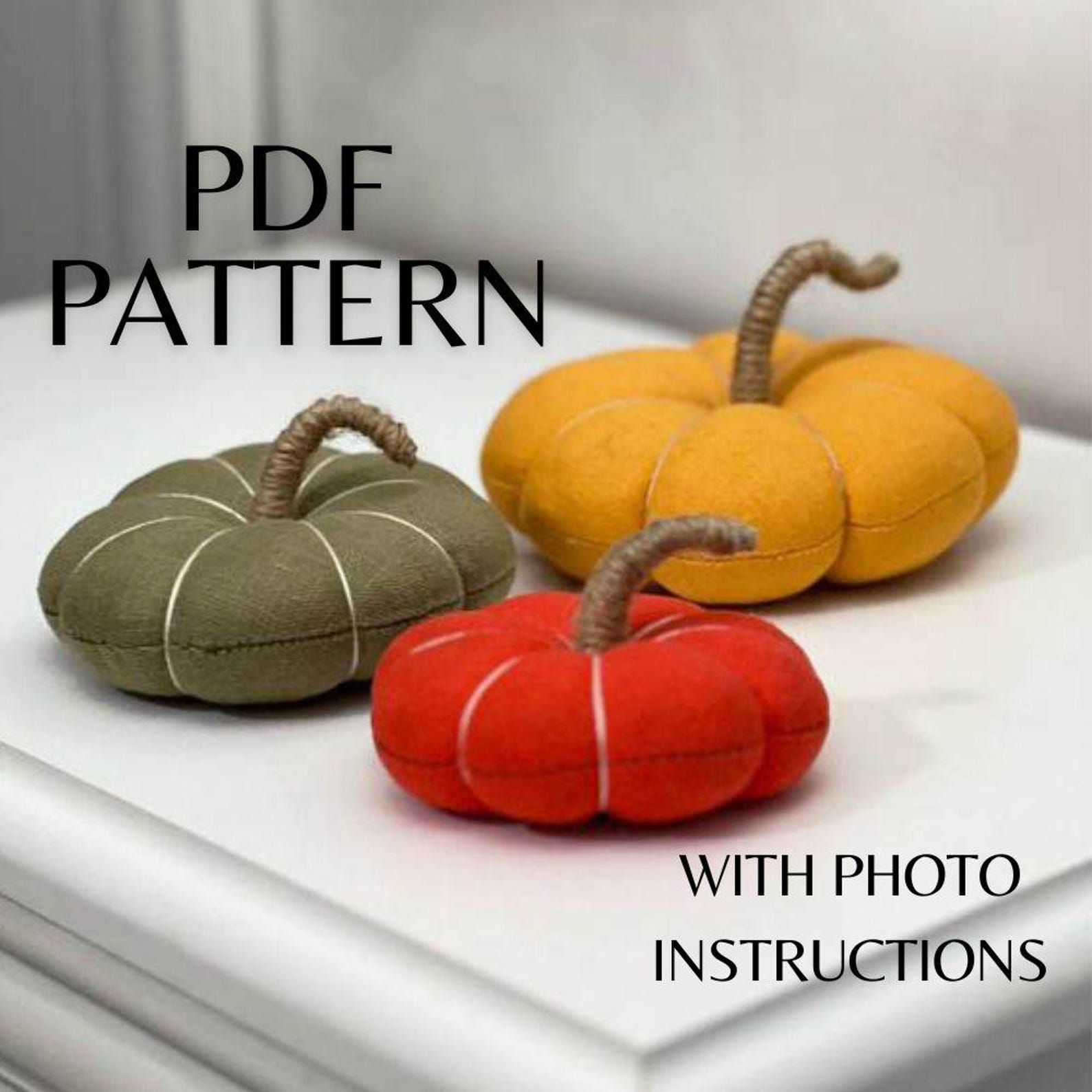 Pumpkin Pattern | Fabric Pumpkin PATTERN | 3 Sizes | Pattern | PDF ...