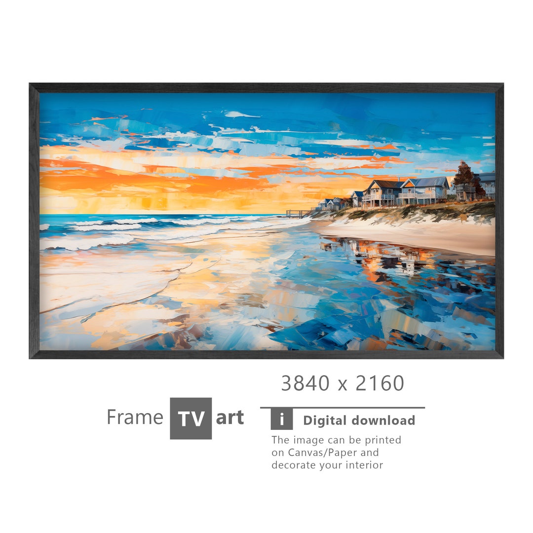 Samsung Frame TV Art, Beach, Modern Art, Digital Art, Digital Download ...
