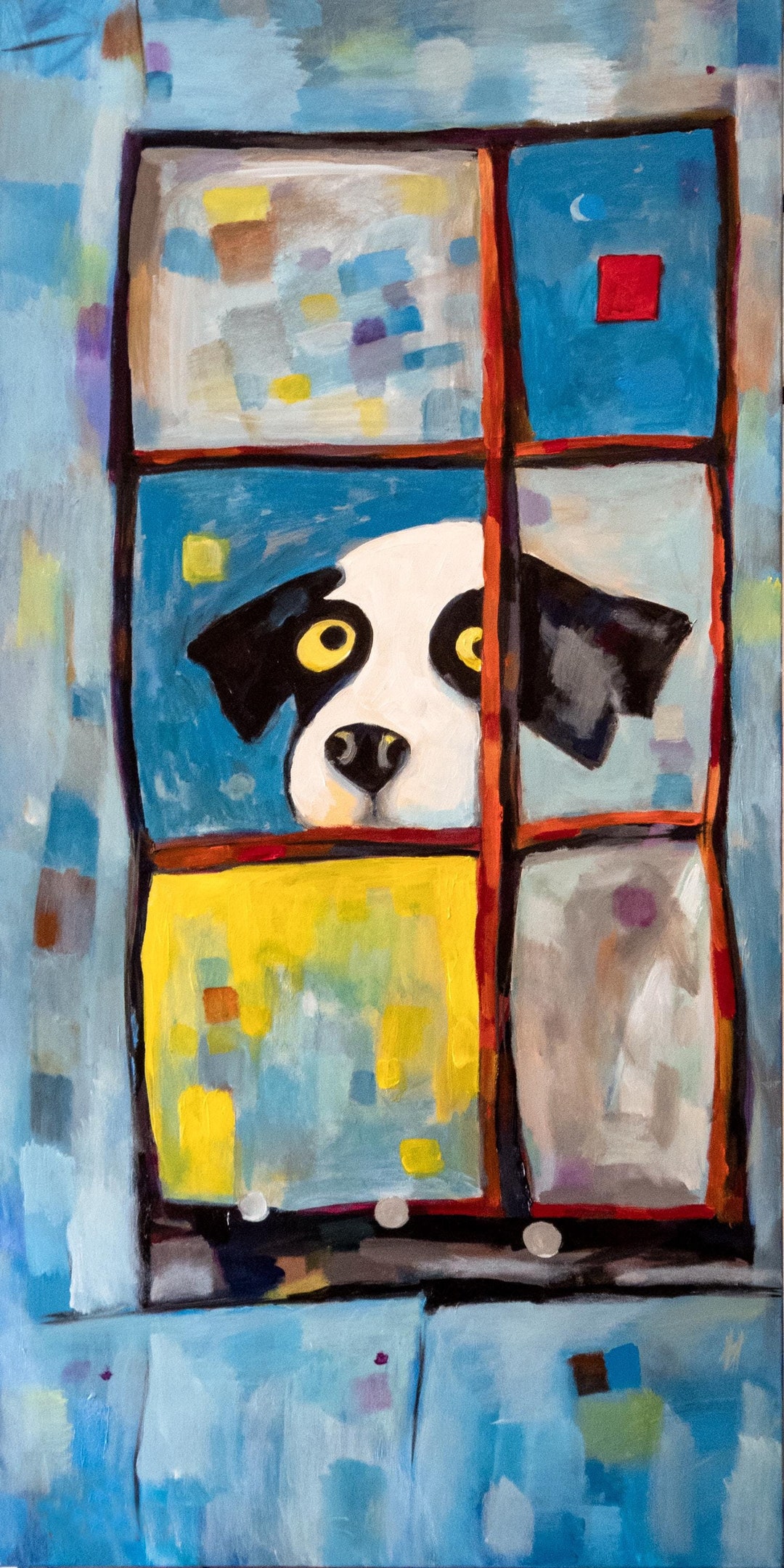 Modern Abstract Dog Painting | Cubist Expressionism Art Print - Etsy