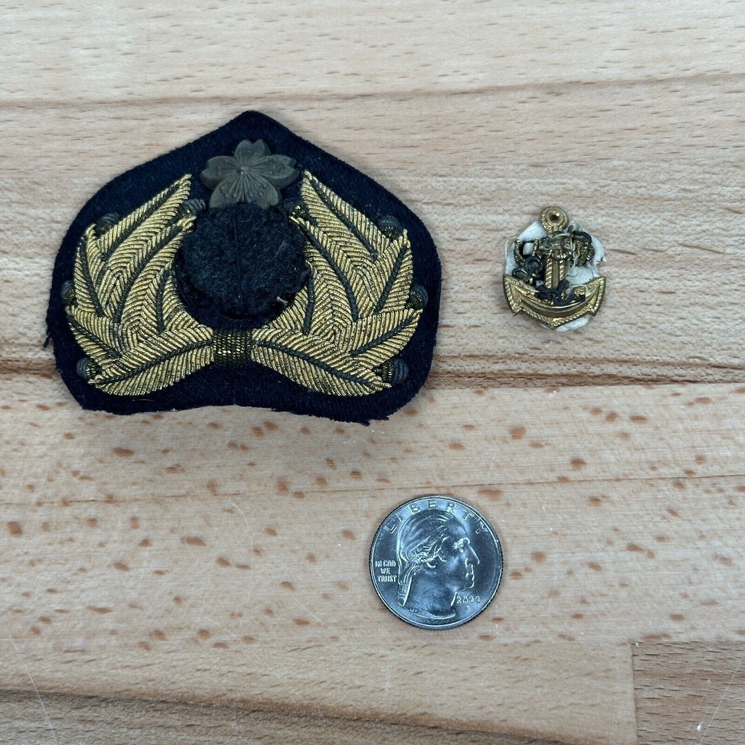 WWII WW2 Japanese Imperial Navy Officers Hat Insignia Japan Military - Etsy