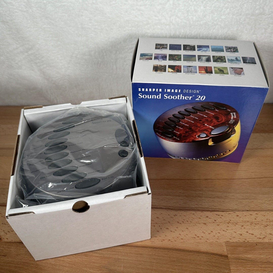 Sharper Image Design Sound Soother 20 Sounds Sleep Nature White Noise ...