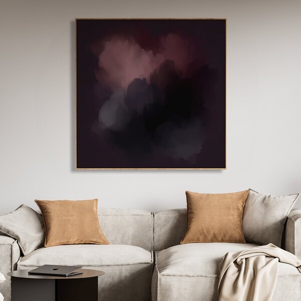 Plum Abstract Art - Etsy