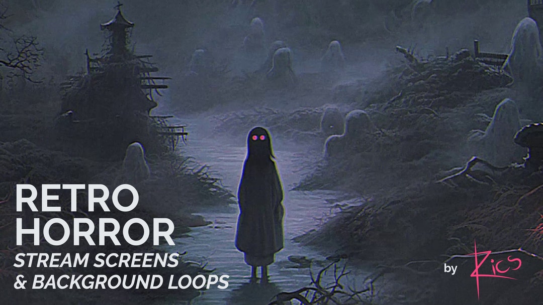 Retro Horror Stream Screens and Background Loops for Twitch - Etsy