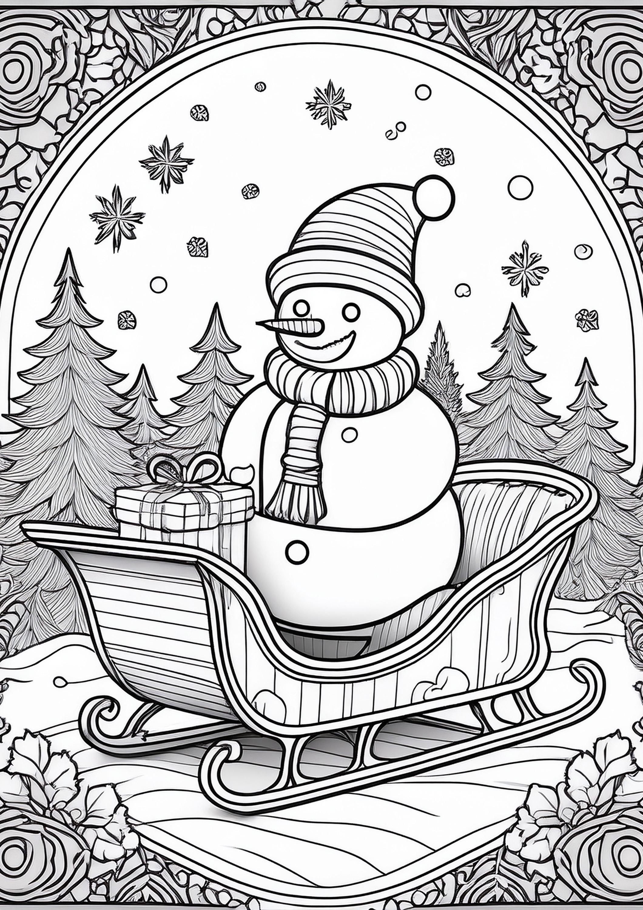 Christmas Theme Coloring Pages/ 178 Images - Etsy