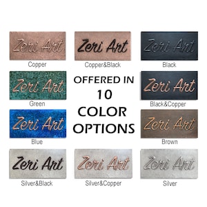 Custom Monogram Wall Art - Hammered Copper With Decorative Leaf Design ...