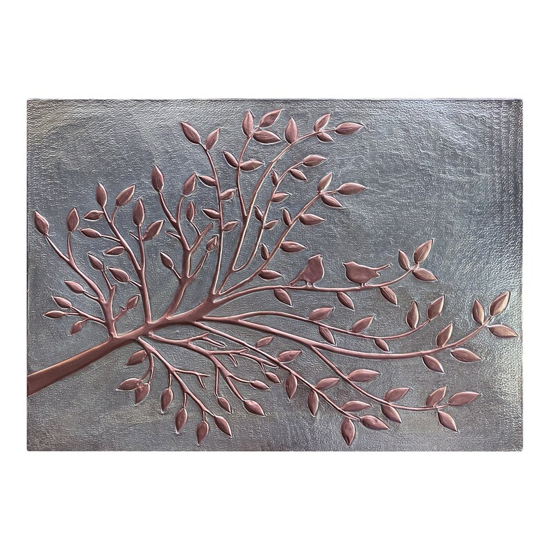Copper Kitchen Backsplash Tile Mural, Birds on Tree Branches With ...