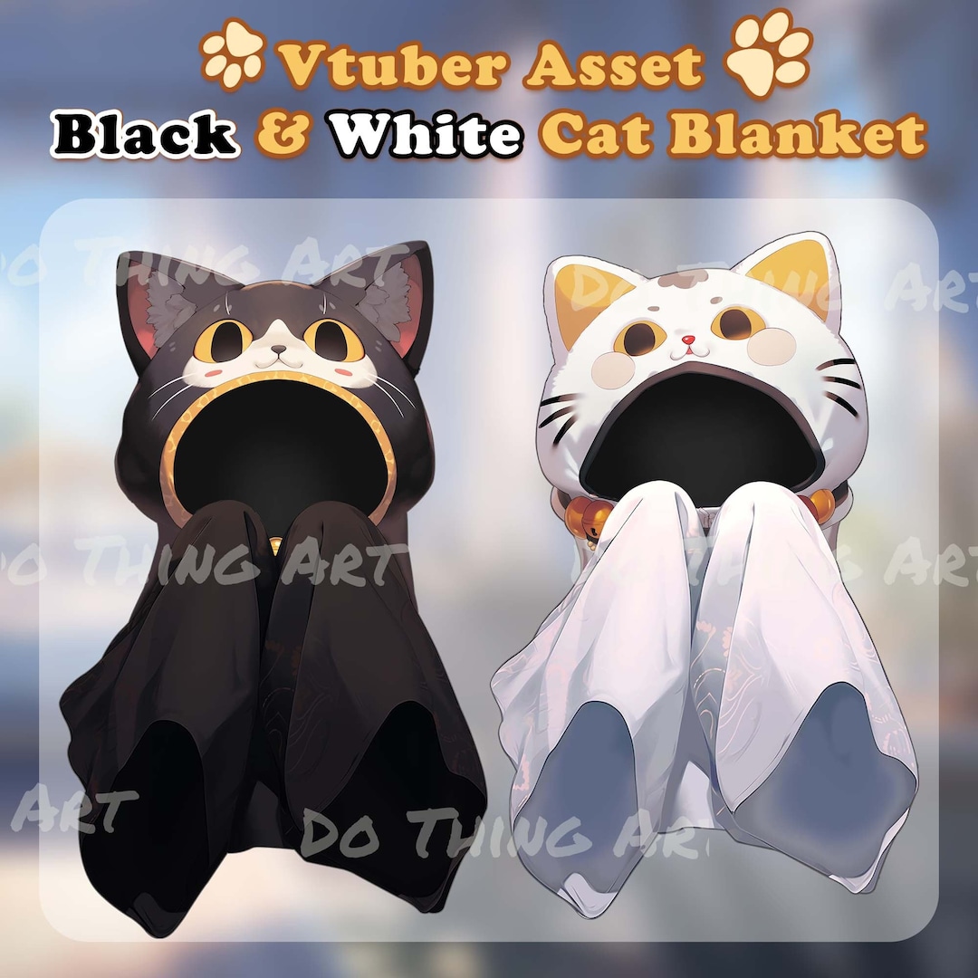 Vtuber Assets | Kawaii Cat Blanket | Vtuber Hoodie | Twitch Streamer Shirt | Cat Lover Gift ...