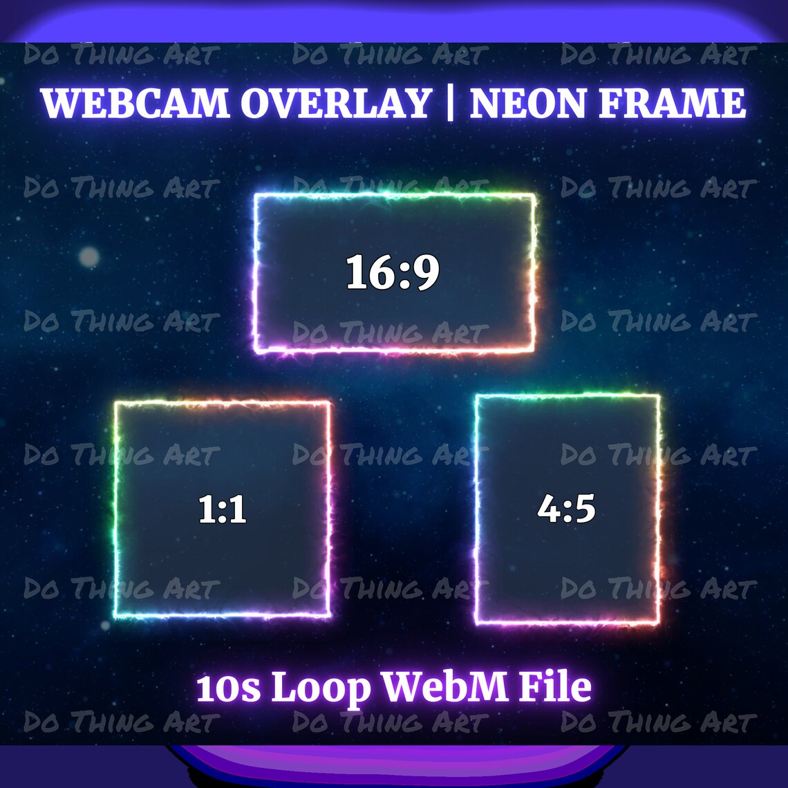 Vtuber Assets | Twitch Overlay Webcam Design | Stream Overlay Package ...