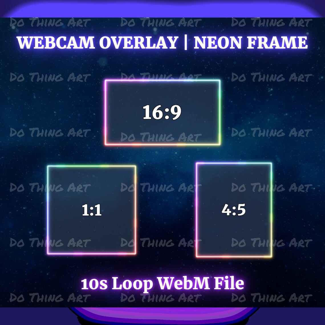 Vtuber Assets | Twitch Overlay Webcam Design | Stream Overlay Package ...