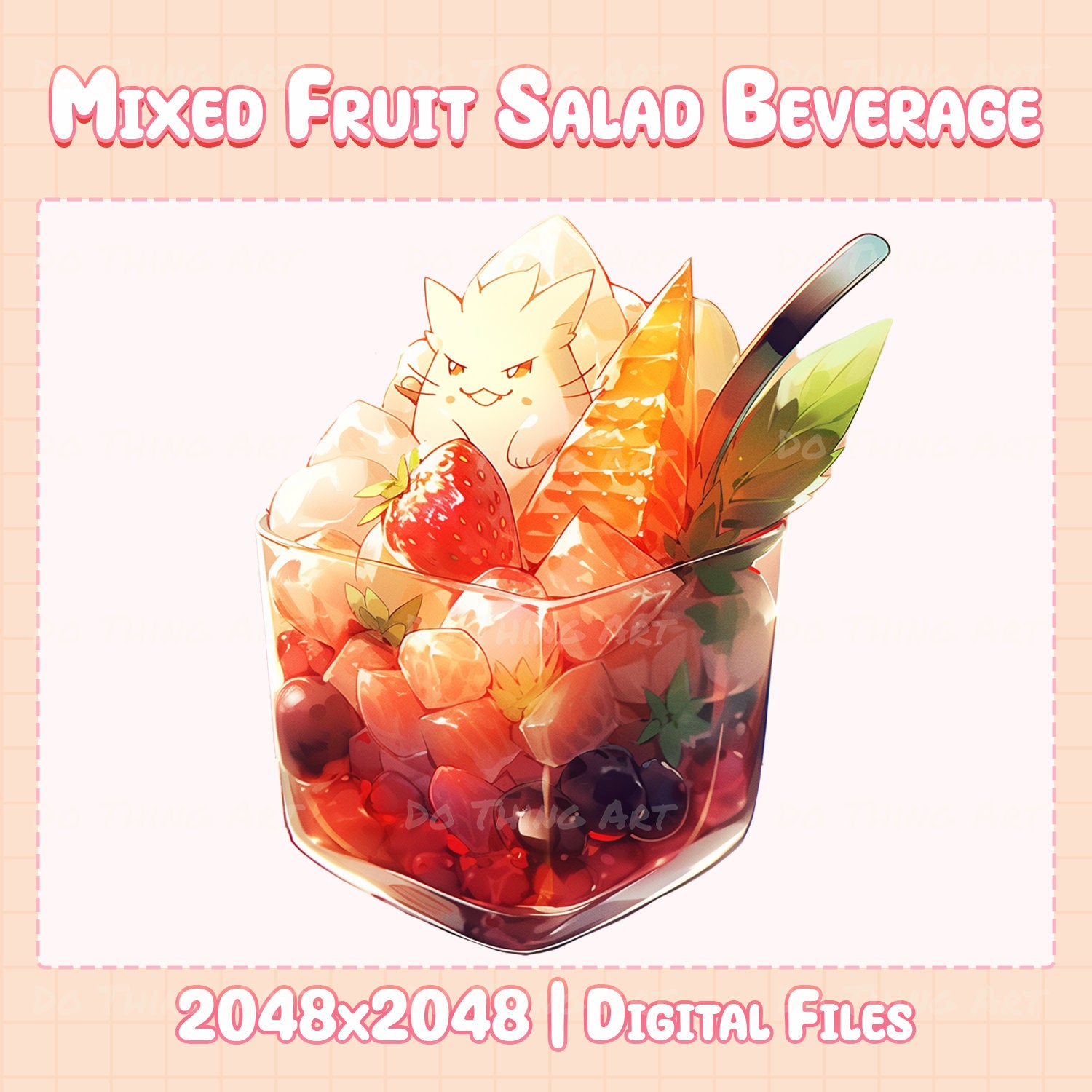 Vtuber Assets Mixed Fruit Beverage Set Party Beverage Collection Summer ...