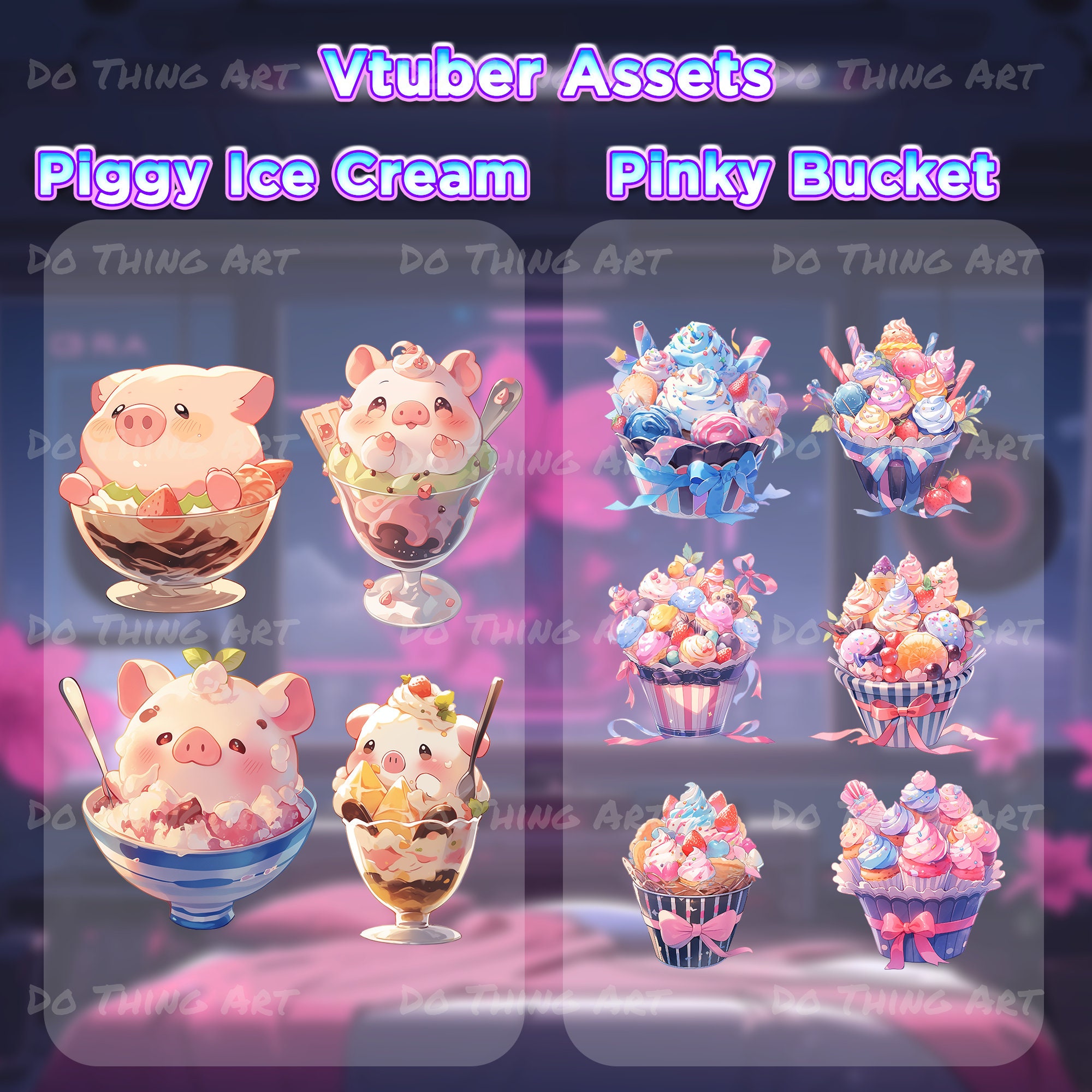 Vtuber MEGA Bundle 50 Digital Assets Twitch Vtuber Package Streaming ...