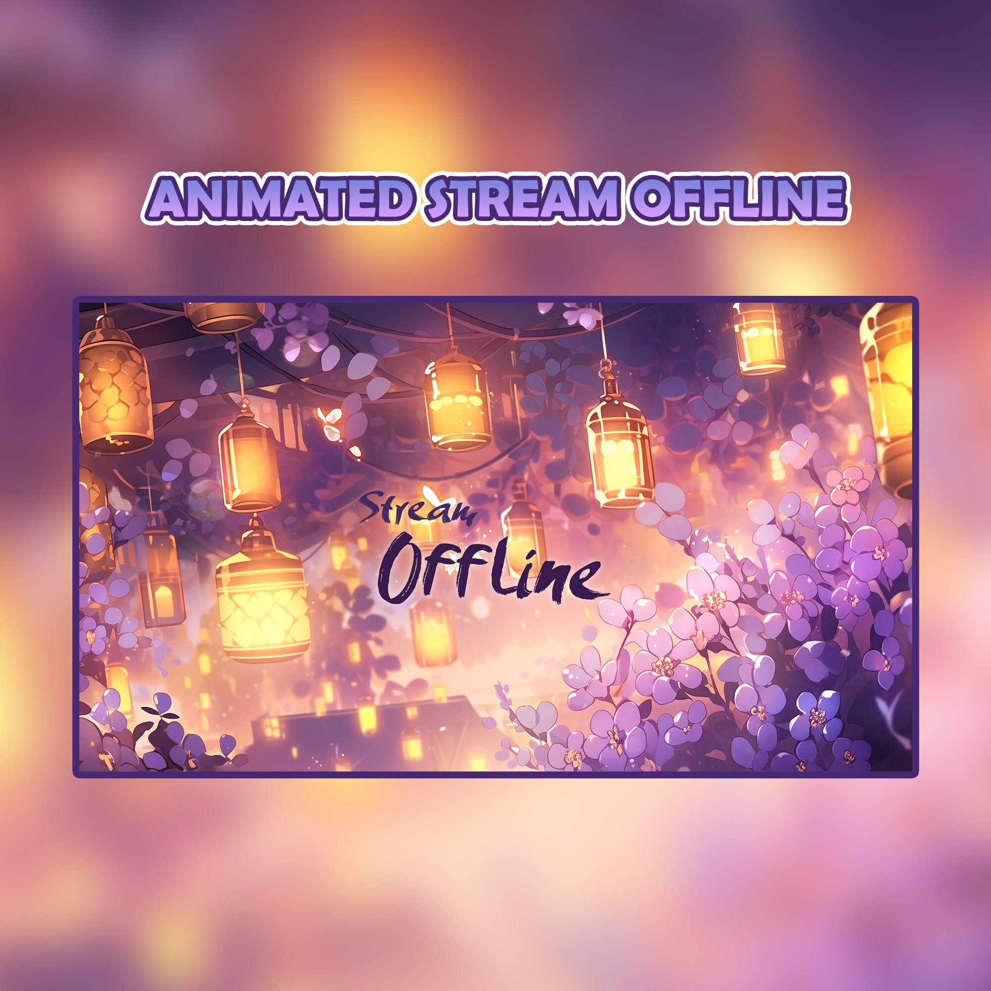 Mystic Purple Dreams Honey Paradise Animated Twitch Screen Overlay ...