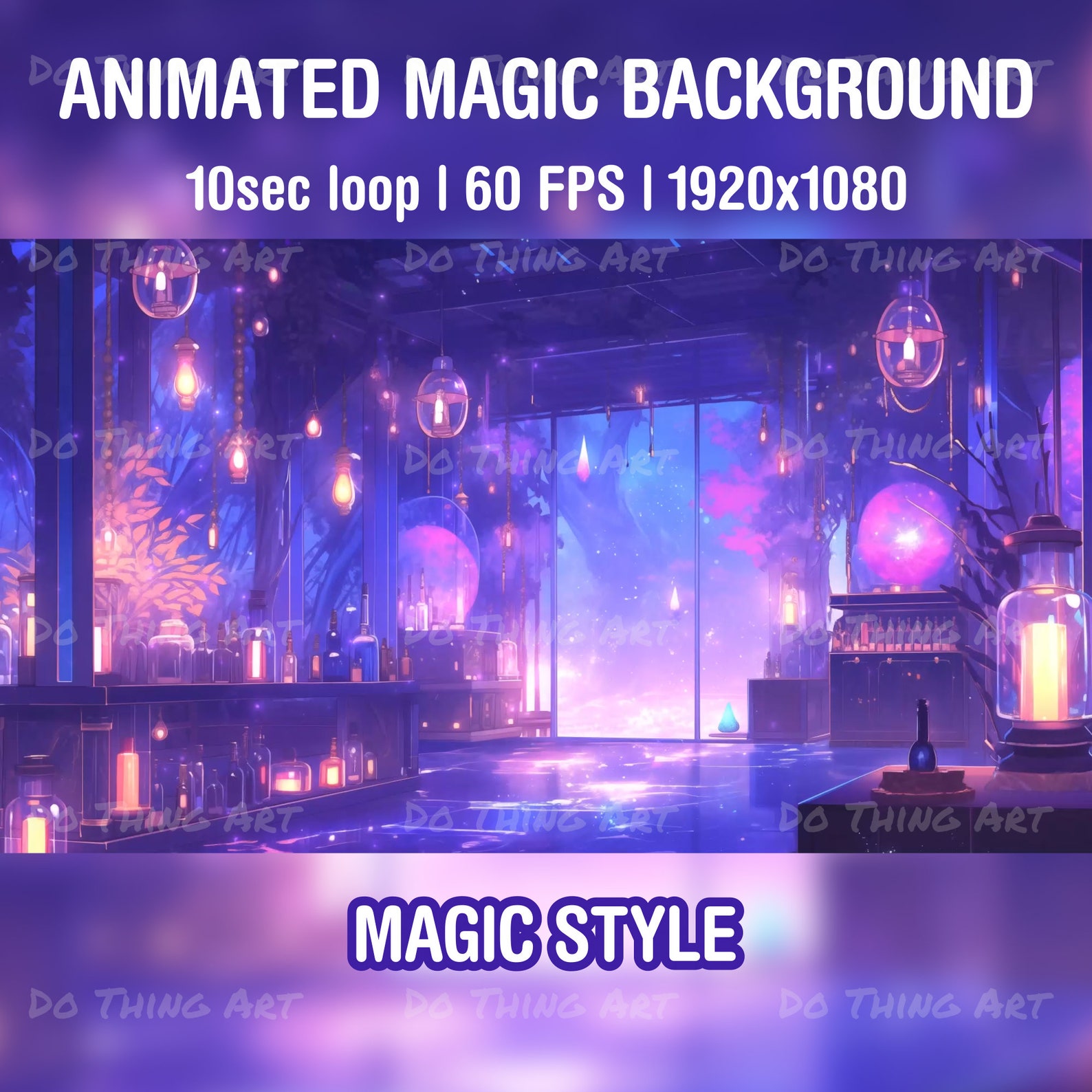 VTUBER Asset | Magic Animated Background | Twitch Wallpaper | Stream ...