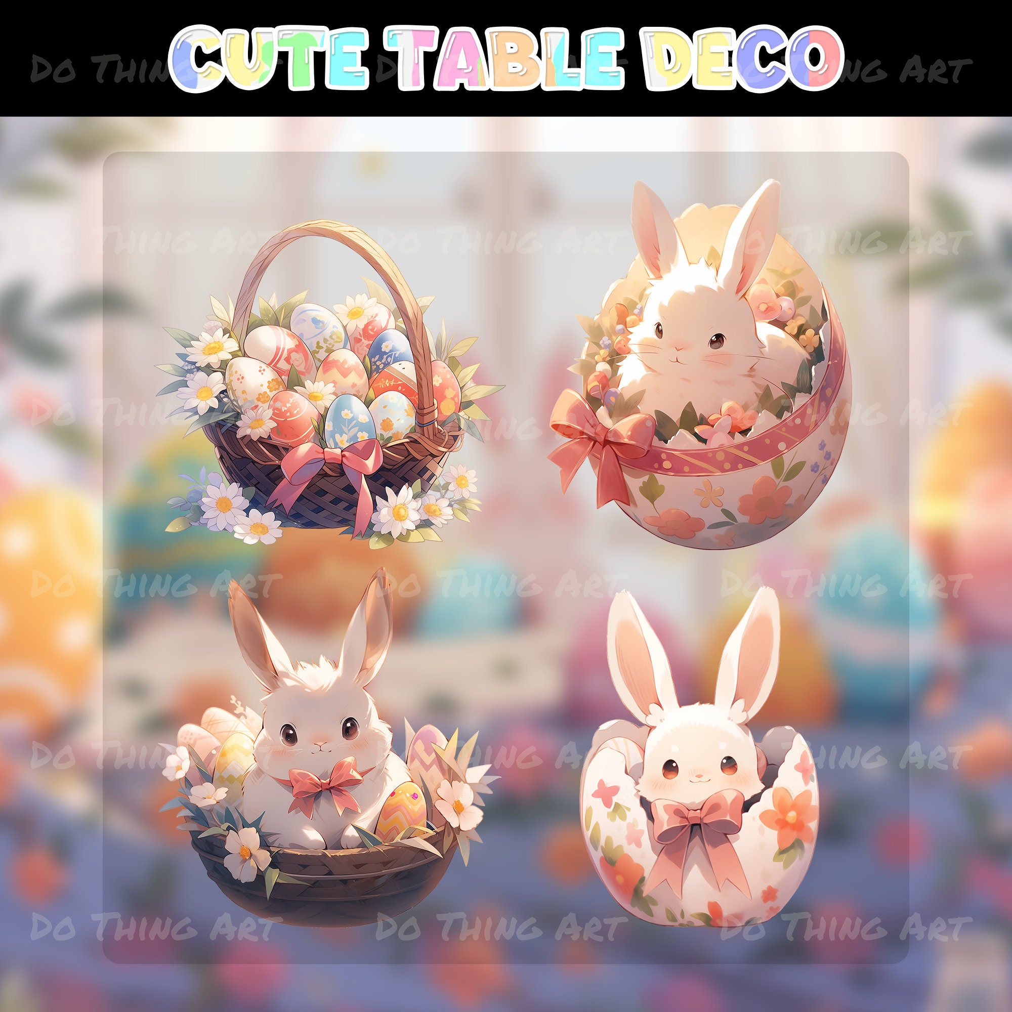Vtuber Assets | Easter Egg Bundle | Kawaii Design | Easter Day Party ...
