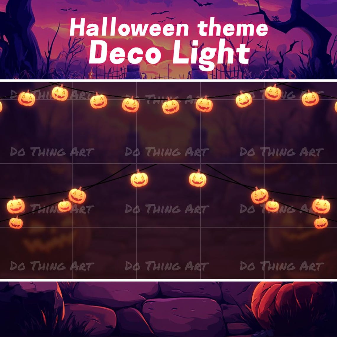 Vtuber Assets | Vtuber Halloween Animated Lights | Trick or Treat ...