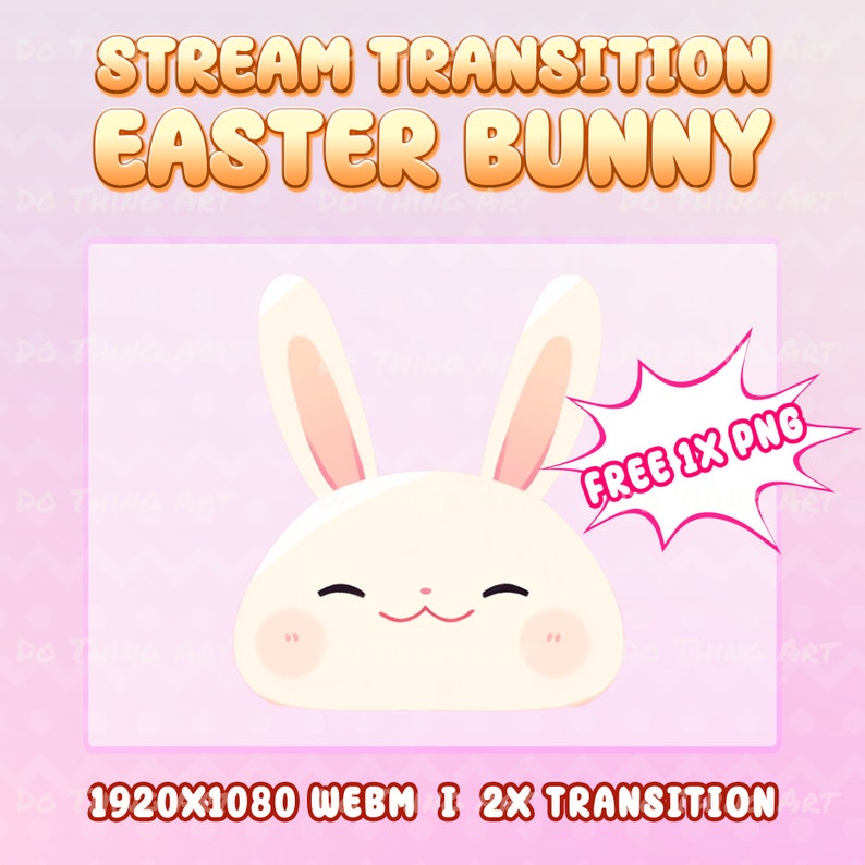 Vtuber Stream Transition Easter Egg Rabbit Transitions OBS Assets ...